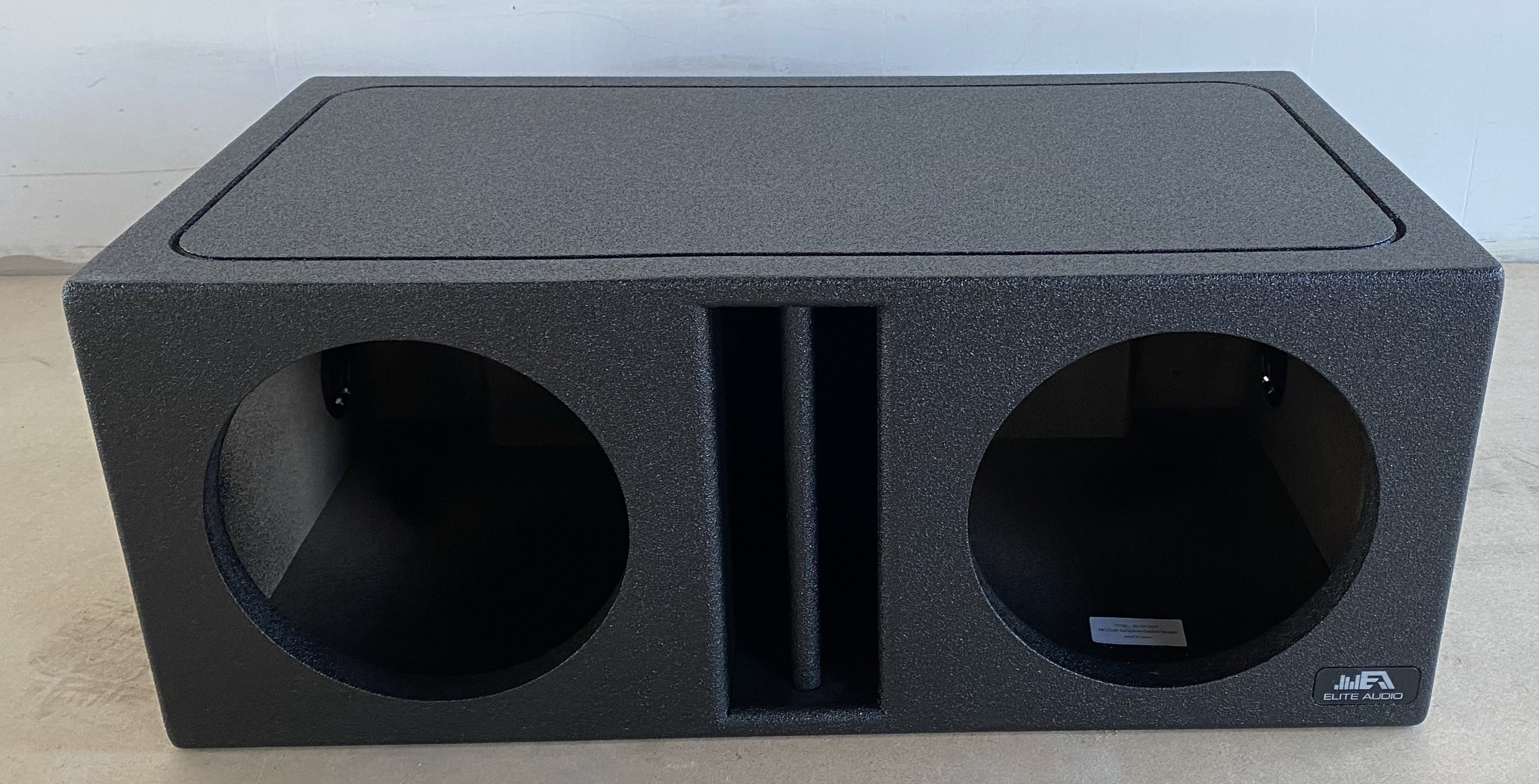 Elite Audio EBOX-BLVD10CP Center-Split Vented Dual 10” Subwoofer Enclo ...