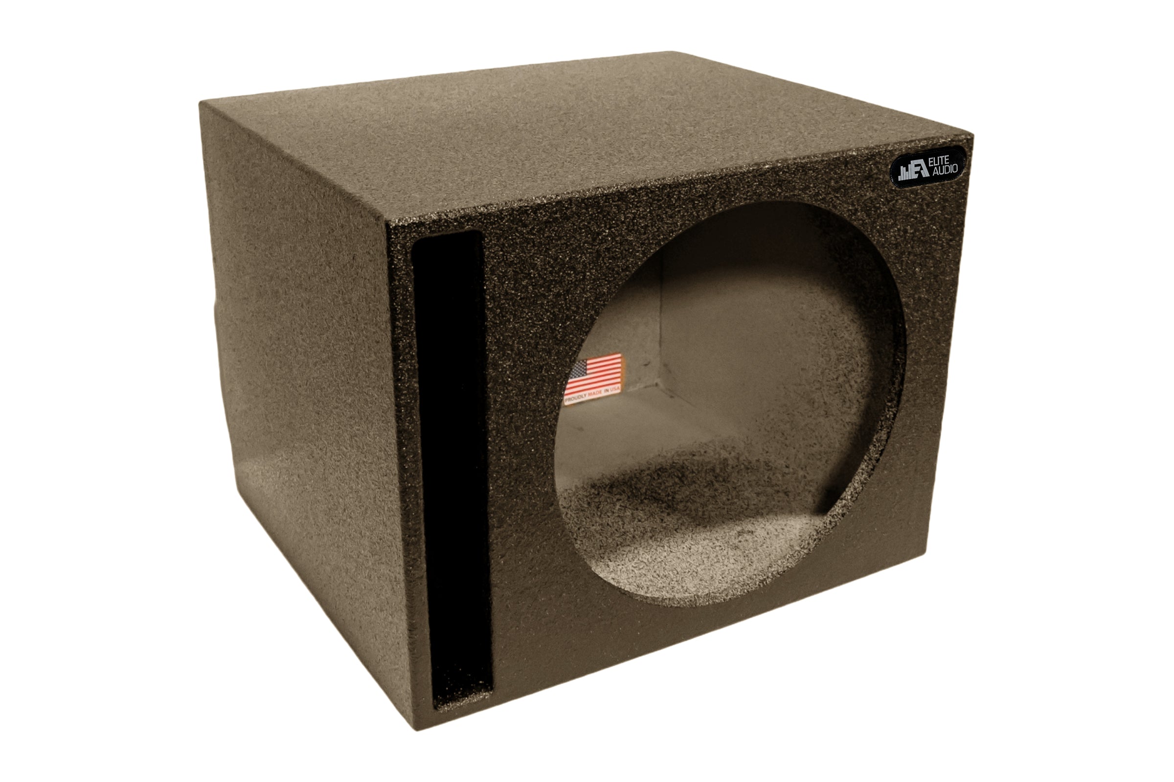 Elite Audio USA-Made 15″ Ported Subwoofer Box – Bed-Liner Finish ...