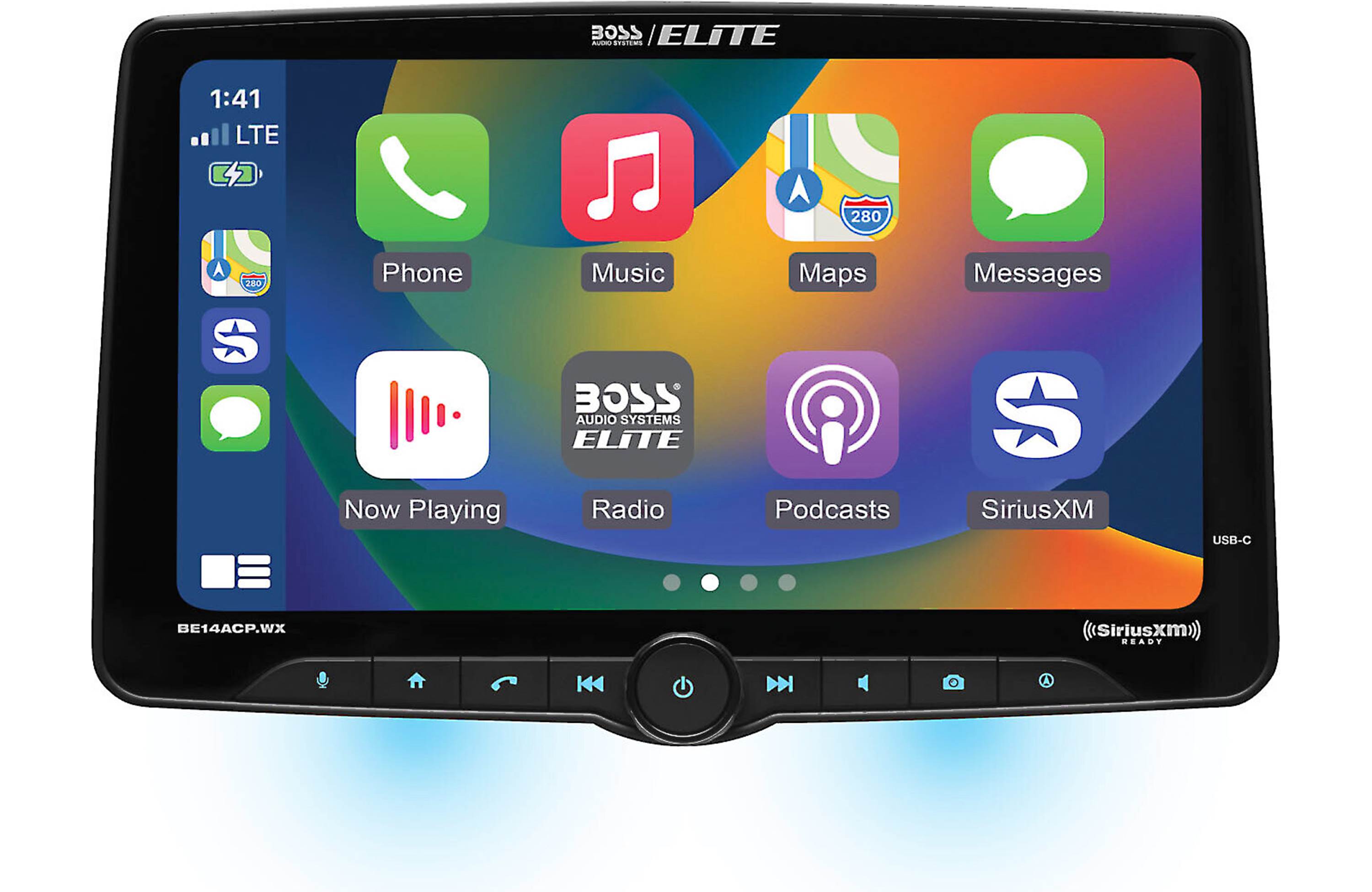 Boss Audio BE14ACP.WX Single-DIN, Wireless/Wired Apple CarPlay & Andro ...